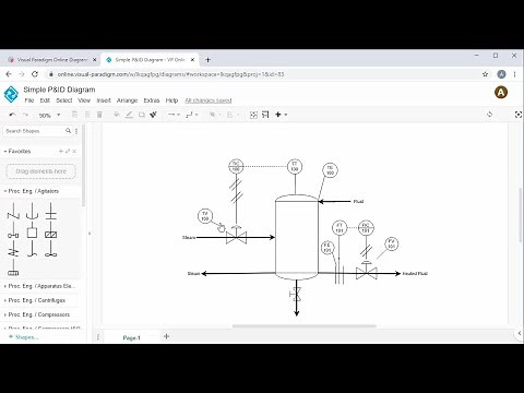 Create Piping & Instrumentation Diagram (P & ID) Diagram Online