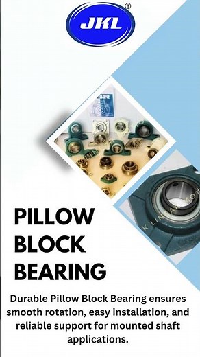 "Pillow block bearing supports rotating shaft with strength and precision."