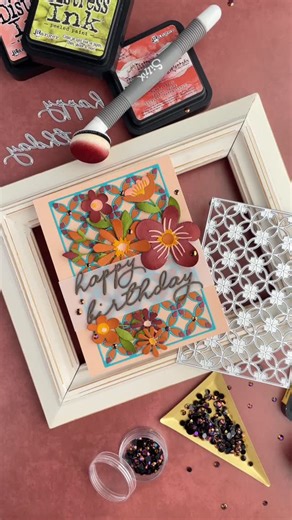 Adrienne Boese on Instagram: "🧡 Autumnal Palette 🧡⁠ Just a look back at this birthday card with a gorgeous autumnal color palette—in case you are still in an autumn mood! I really feel like this card front Thinlit can be used to make a card for any occasion, especially when in this gorgeous color palette! ⁠ ⁠ 🧡 You can find the in-depth tutorial and full @sizzix supply list over on my blog—just tap the link in my bio, scroll down to this post and tap it to head right to that blog post!⁠ ⁠ Pro