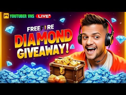 YOUTUBER VNS IS LIVE🔴 DIOMOND GIVEAWAY & GUILD TEST🥳 #shorts #gaming #ajjubhaiive #freefire #raist