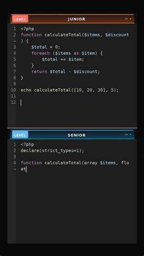PHP Snapshot: Type Declarations Types Strict #phptricks