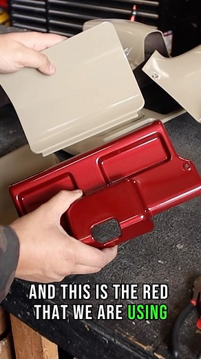 Clients Peterbilt 379 gets Red Painted Panels & a Tan console #custommade #semi #semis #18wheelers #peterbilttrucks #peterbilt379 | Florida Finest Customs