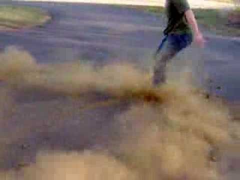 Guy smashes biggest puffball mushroom ever