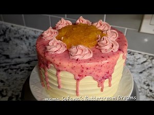 Pineapple Strawberry Buttercream Dreams Summer Layer Cake #cakerecipe