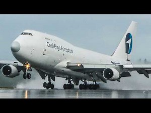 BOEING 747 ROCKET TAKEOFF - Super fast B747 takeoff + 60 Mins of Aviation at Liege ✈️