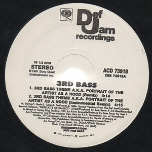 3rd Bass - 3rd Bass Theme A.K.A. Portrait Of The Artist As A Hood