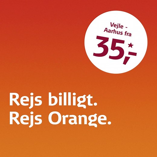 3.8K views · 52 reactions | Uanset om du skal rejse langt eller kort, har vi billige Orange-billetter. Bare husk, at jo før du køber, jo flere afgange er der til en god pris. 李 | DSB | Facebook