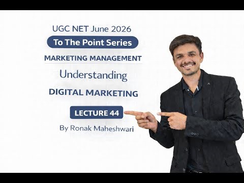 Digital marketing | Marketing Management | UGC NET JUNE 2026 | #ugcnetcommerce #marketingmanagement