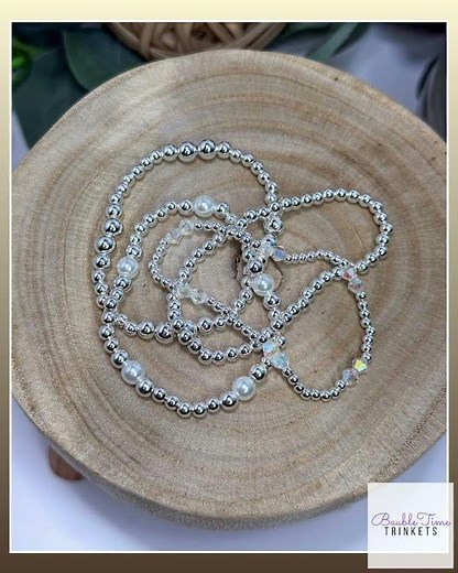 Sterling Silver (925) Filled Stacking Bracelets: Adjustable Sizes