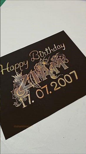 Birthday wish with scratch art 😍🤗💝 #scratchart #artshorts