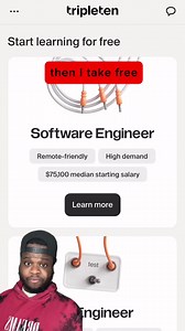 Make your first steps to a career in tech with Tripleten mobile app. Download the app, take a career quiz and meet new tech professions with 10-h demo courses. 1000 students changed their careers with TripleTen bootcamps! 👍 Join our beginner-friendly tech bootcamps with an 87% employment rate and 100% job guarantee. Experience our in-demand curriculum, 1-1 tutoring, and real tech externships. Comprehensive career support, mock interviews, 1-1 career coaching. Get a job or a 100% refund. | Tripl