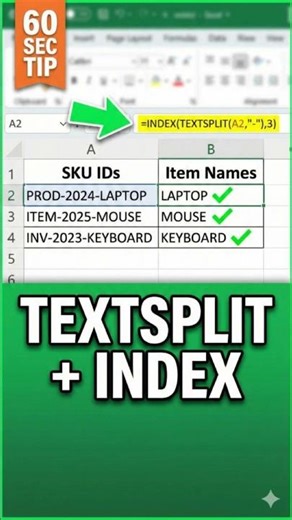EASIEST Way to Get Item Names from SKU IDs in Excel! #excel