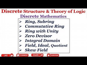 4.4 Ring, Commutative Ring | Unity Ring | Ring with zero Devisor | Integral Domain | Field | Ideal