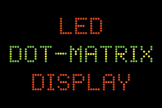 LED Dot-Matrix Display Font, a Script Font by Krafti Lab