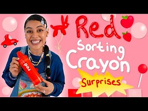 Rainbow Sorting Crayons | Learn First Words and Their Phonics | Toddler Learning Video