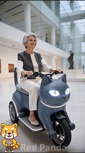 Luxurious cat-shaped electric scooter for seniors. | Red Panda Designs