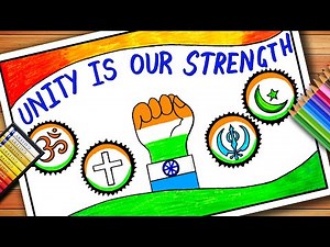 Republic Day Poster Drawing | Ek Bharat Shreshtha Bharat Drawing | One India Great India Drawing