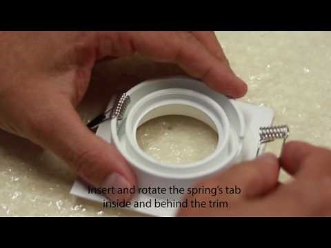 Installing Torsion Springs on Downlight Fixture
