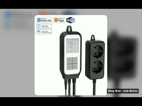 Tuya Digital Temperature Controller Socket Thermostat Heater Plug for Aquarium Greenhouse Voice Cont