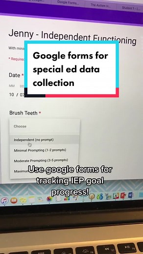 #DataCollection with #GoogleForms is a big topic in our Membership! Get in on all of the #datatraining, #templates, and editable downloads! Join the waitlist at the link in bio today! #specialeddata #paraprofessional #specialedteacher #autismresources #autismclassroom #autismteacher #Later