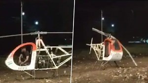 Man dies while test flying his own 'helicopter'; watch video