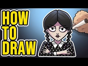 How to Draw Wednesday From Addams Family | Easy Steps Drawing