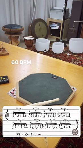 765 reactions · 75 shares | Drum Pad Exercise in sextuplets with accents, Here in this example i play it on 60 bpm, go faster! —論 #drums #practice #practicepad #drumexercise #learndrums #drumlessons #sextuplets #drumsticks #drumstagram #instadrums #drummersofinstagram #drumeo #drumfill #drumstudio #soundhealer #drumrecording #drumcover #rhythmic #musik #icdrum #itzikcohen | Itzik Cohen | Facebook