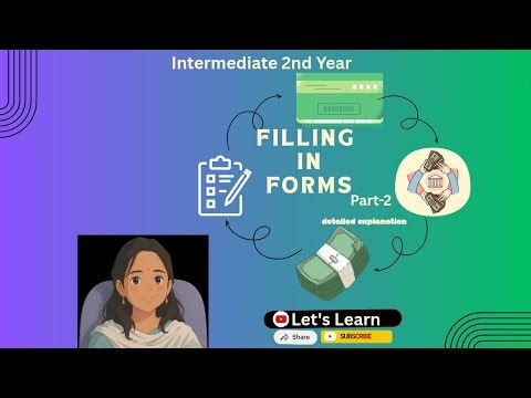 Filling in forms Intermediate 2nd year