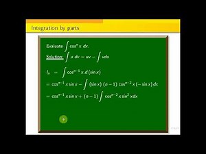 #integrals, #reductionformula || reduction formula for cos^{n}x