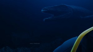 Giant Mosasaurus Attacks Diver (thalassophobia animation) | Mr. Friend