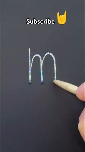 Easy drawing with letter M #art #drawing #shorts #vairal #trending #diy #shortsfeed #m #hand #easy