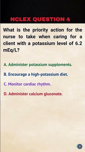 Nursing NCLEX Question! Know Your Lab Values!!