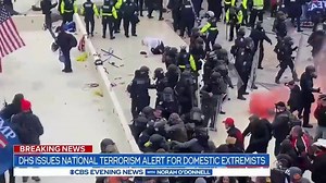 The Dept. of Homeland Security issued a rare nationwide terrorism alert Wednesday, describing a “heightened threat environment” from “domestic violent extremist groups.” Catherine Herridge has more on the stark warning that extremists “may be emboldened” to act following the Capitol breach. https://cbsn.ws/2KUsaxT | CBS Evening News