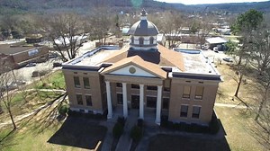 Today, we're spotlighting the Cleburne County courthouse in Heber Springs. The beautifully restored courthouse, which sits on the town square, is listed on the National Register of Historic Places. Enjoy this bird's-eye view of the courthouse. #ARcounties #Arkansascourthouse #CleburneCounty Heber Springs Chamber of Commerce | Association of Arkansas Counties