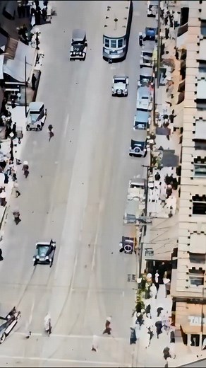 3.3K views · 15K reactions | Restored footage from 1928 showing a top down view of a street in Toronto, Canada Footage frame rate increased, upscaled and “colorized” by HistoryColored using AI technology. Footage originally from: Seeing Canada, Canada’s Queen City (1928), Library and Archives Canada #history #toronto #canada #restored #historicalfootage | History in Color | Facebook