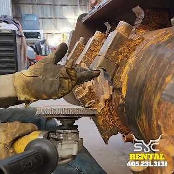 Quick Attach Forestry Drum Mulcher Maintenance - Sharpening Drum Teeth