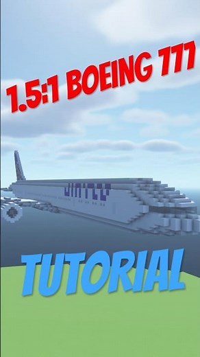 BOEING 777 TUTORIAL! ✈️ #minecrafttutorial #airplane #minecraft #minecrafthowto #777 #boeing #shorts