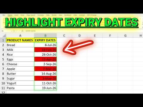 How To Identify Or Highlight Upcoming Expiration Dates In Excel