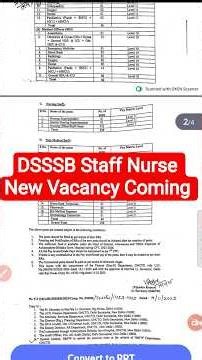 DSSSB Staff Nurse New Vacancy Coming | Nursing Officer Recruitment 2026 #dsssb #dsssbstaffnurse