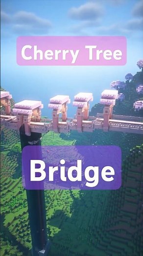 Cherry Tree Bridge in Minecraft - Easy Tutorial Minecraft #minecraft #minecraftbuilds