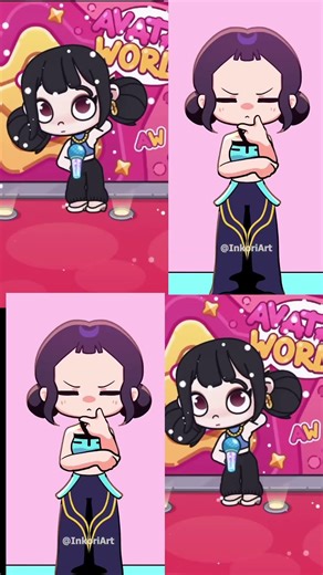 Zoey tie rumi and mira hairstyle 😂credit inkoriarts #avatarworldgame #kpopdemonhunters ‪@InkoriArt‬