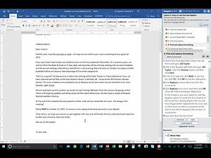 JasperActive Word 2016 Core Lesson 2: Learn 5 Finding and Replacing Items