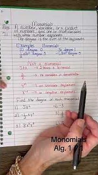 Alg 1 7.1 Monomials #monomials
