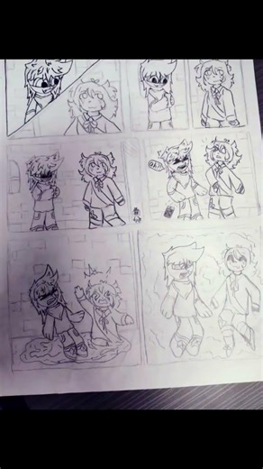 the pics are old, we had to turn the comic in unfinished, with only 2 pages, we had to do 6 of them.