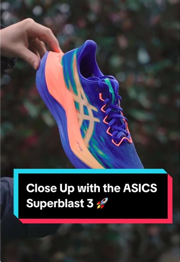 The Superblast 3 content keeps coming 🚀 ASICS' do-it-all trainer gets a meaningful upgrade with FF LEAP foam on top and FF BLAST PLUS foam below and now featuring a new trampoline pod underfoot. Coming March 1 to Fleet Feet. #Asics #AsicsRunning #FleetFeet #Superblast3 #RunningShoes