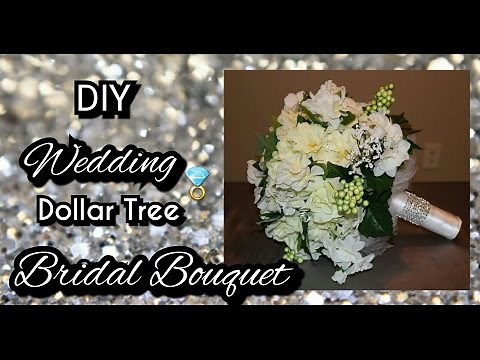 DIY DOLLAR TREE WEDDING BRIDAL BOUQUET | How to make a bridal bouquet tutorial