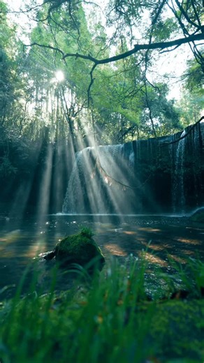 HOWELL / ハウエル on Instagram: "📍鍋ヶ滝 【熊本】 Nabegataki Falls - Kumamoto 鍋ヶ滝は「裏見の滝」とも呼ばれる神秘的な滝です。 約9万年前の阿蘇山の巨大噴火による火砕流堆積物が、長い年月を経て川の流れで侵食されて現在の形になりました。 滝の落差は約10m、幅は約20mで、水がレースのカーテンのように流れ落ちる姿が人気です。 Nabegataki Falls is a mystical waterfall located in Oguni Town, Kumamoto Prefecture, also known as the "Back-View Waterfall." It was formed when pyroclastic flow deposits from a massive eruption of Mount Aso about 90,000 years ago were gradually eroded by a river over a long period. The waterfall has a drop
