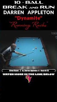 Darren Appleton's beautiful 10 ball break and run vs Efren Reyes! #billiards #8ballpool #shorts
