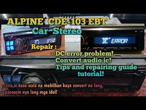 ALPINE CDE-103EBT Car Stereo | Repair! DC error problem!