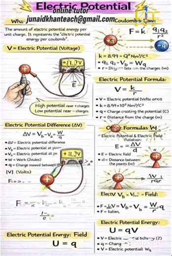 What and How Electric Potential Works | Physics Basics Explained #physics #projectilephysics